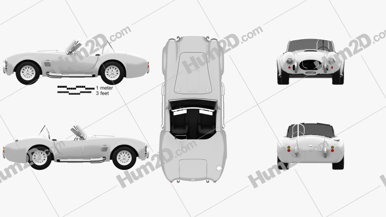 AC Shelby Cobra 427 1965 Clipart and Blueprint - Download Vehicles Clip ...