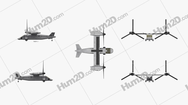 Bell V-280 Valor Vertical Lift Helicopter Clipart and Blueprint ...
