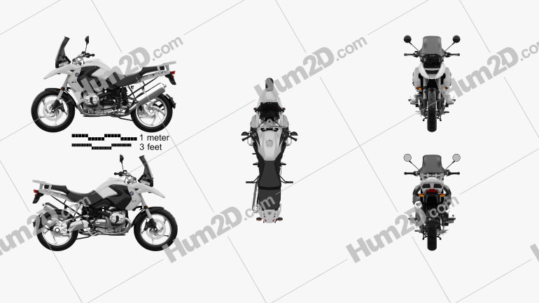 BMW R1200GS 2004 Clipart and Blueprint - Download Vehicles Clip Art ...