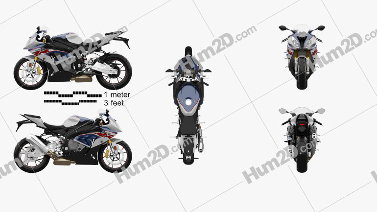 BMW S1000RR 2018 Clipart and Blueprint - Download Vehicles Clip Art ...