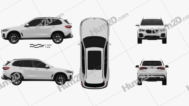 BMW X5 2019 Clipart and Blueprint - Download Vehicles Clip Art Images ...