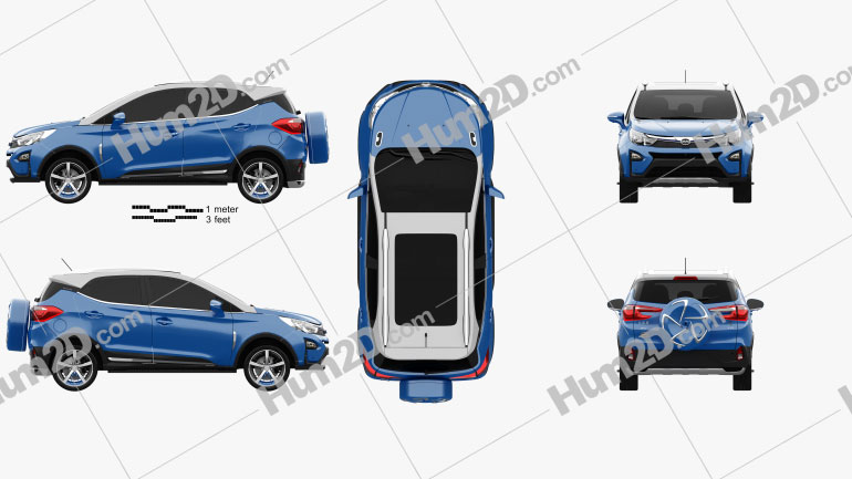 BYD Yuan 2016 Clipart and Blueprint - Download Vehicles Clip Art Images ...