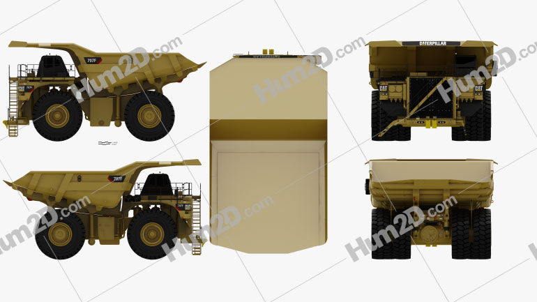Caterpillar 797F Dump Truck 2009 Clipart - Download Vehicles Clipart ...