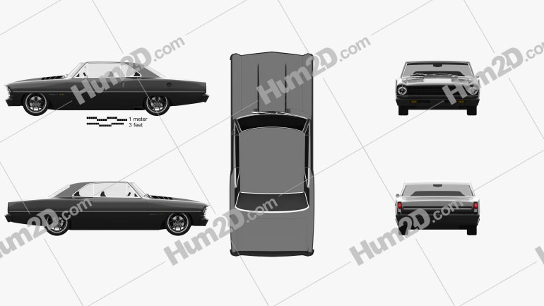 Chevrolet 1967 Nova 2.0 2015 Clipart and Blueprint - Download Vehicles ...