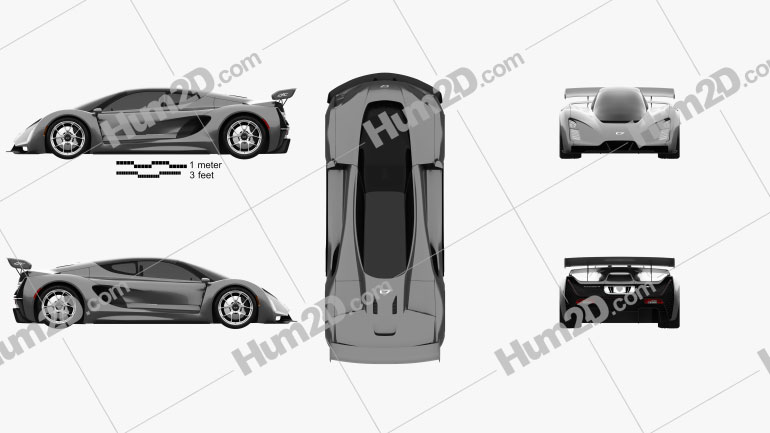 Hypercar Clipart and Blueprints for Download