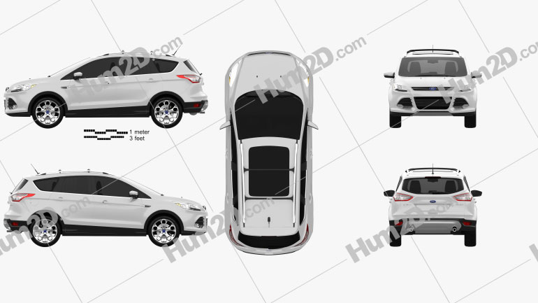 Ford Escape Clipart and Blueprints for Download