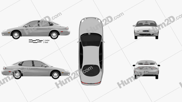 Ford Taurus Clipart and Blueprints for Download