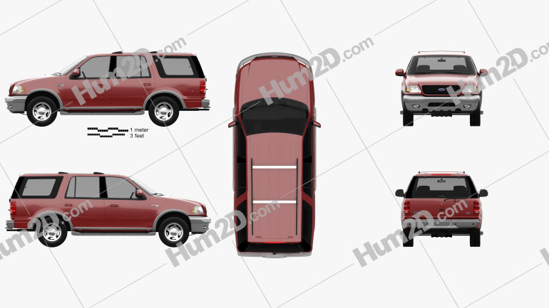 Ford Expedition 1998 Clipart and Blueprint - Download Vehicles Clip Art ...