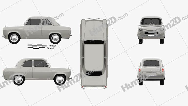 Ford Anglia 100E 1953 Clipart and Blueprint - Download Vehicles Clip ...