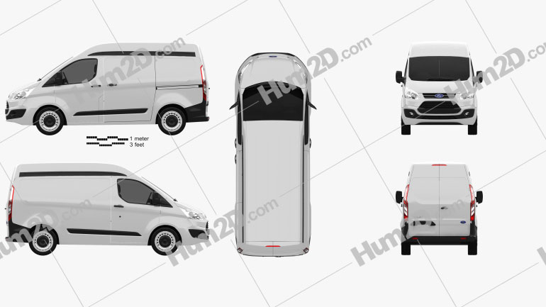 Ford Transit Custom Panel Van L1H2 2012 Clipart - Download Vehicles ...