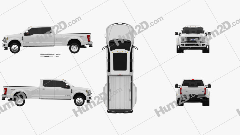 Ford F-450 Super Duty Super Crew Cab Platinum 2015 Clipart and ...