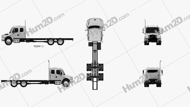 Freightliner M2 Clipart and Blueprints for Download
