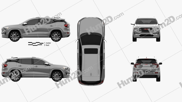 GMC Terrain Clipart and Blueprints for Download