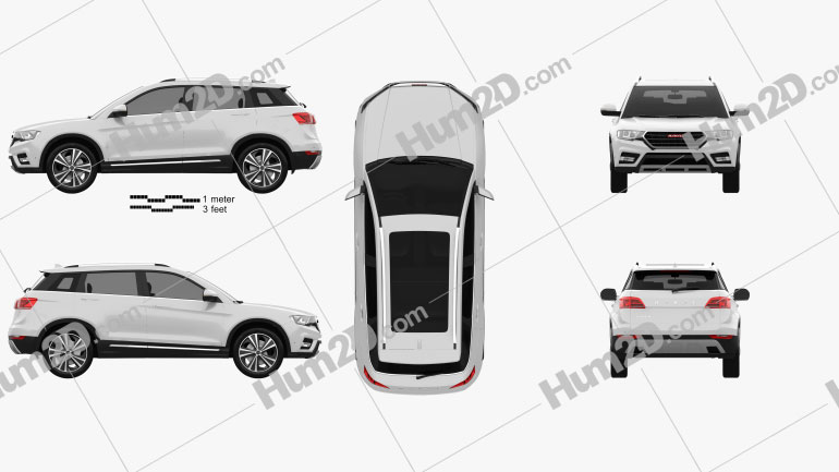 Great Wall Haval H6 2016 Clipart and Blueprint - Download Vehicles Clip ...