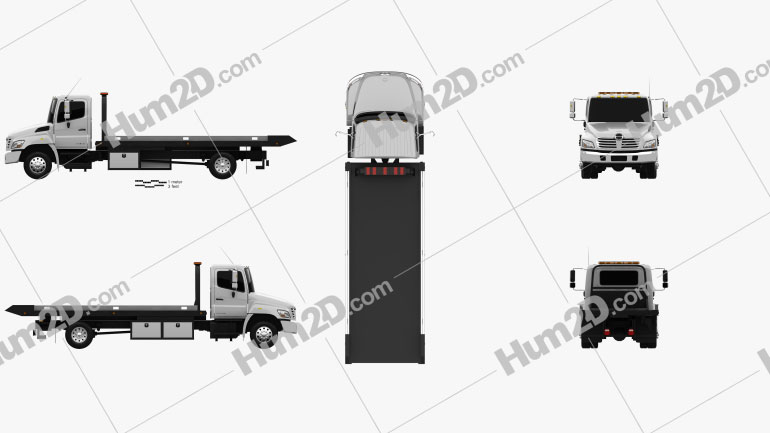 Hino 258 ALP Tow Truck 2007 Clipart and Blueprint - Download Vehicles ...