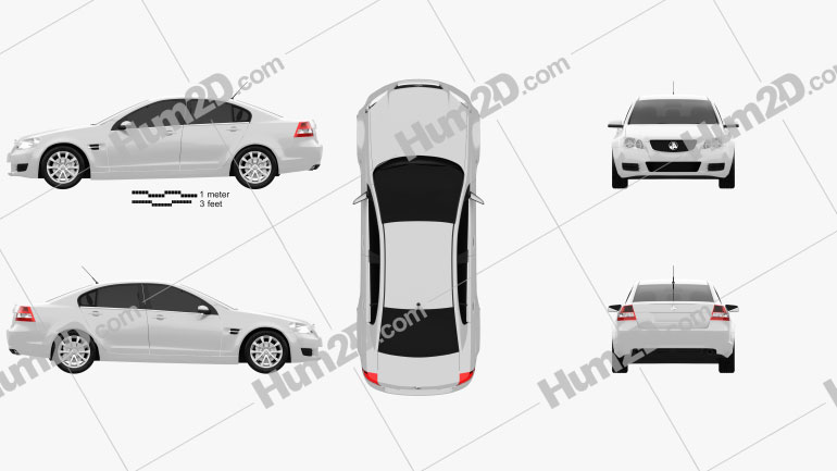 Holden Commodore VE Sedan 2012 Clipart and Blueprint - Download ...