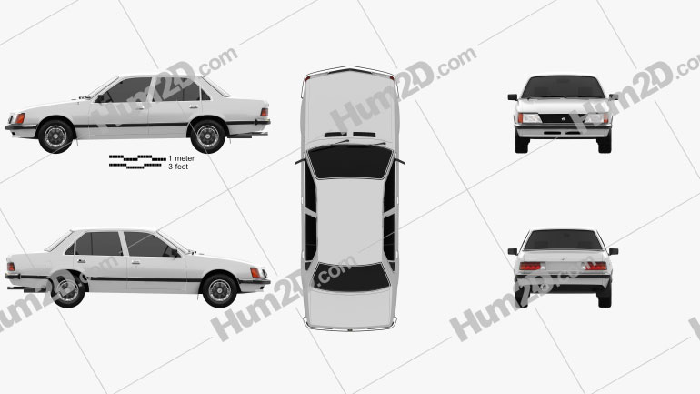 Holden Commodore 1981 Clipart and Blueprint - Download Vehicles Clip ...