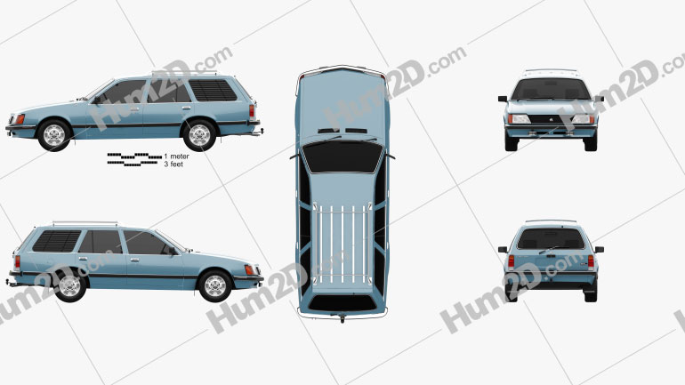 Holden Commodore Wagon 1981 Clipart and Blueprint - Download Vehicles ...