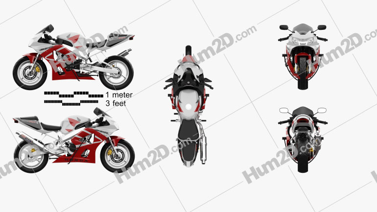 Honda CBR929RR 2000 Clipart and Blueprint - Download Vehicles Clip Art ...