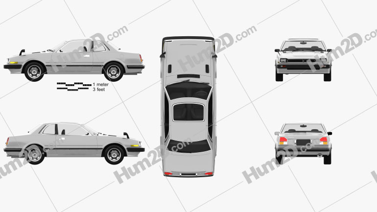 Honda Prelude 1978 Clipart and Blueprint - Download Vehicles Clip Art ...