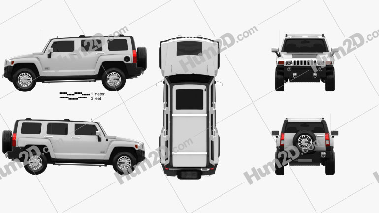 Hummer H3 Clipart and Blueprint - Download Vehicles Clip Art Images in ...