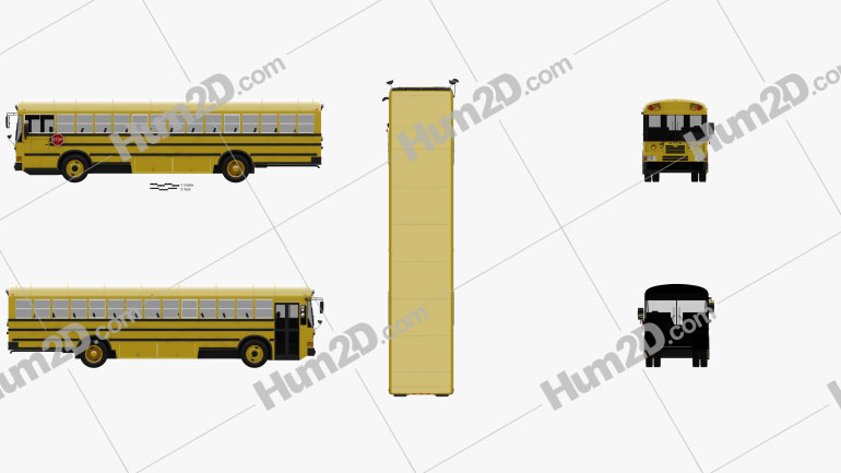 IC FE School Bus 2006 Clipart and Blueprint - Download Vehicles Clip ...