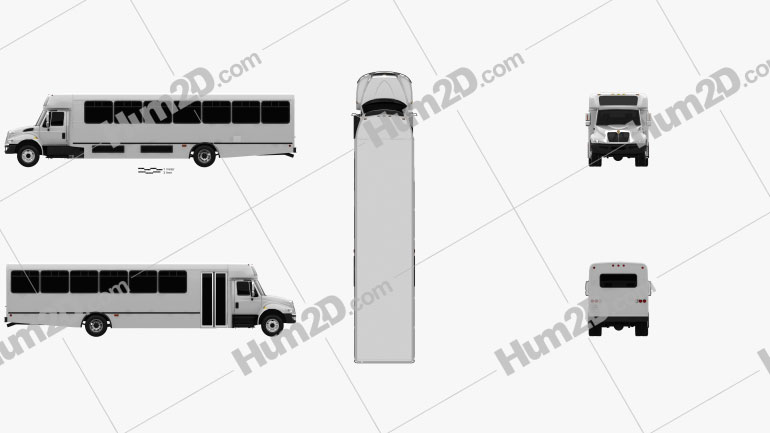 International Durastar IC HC Bus 2011 Clipart and Blueprint - Download ...