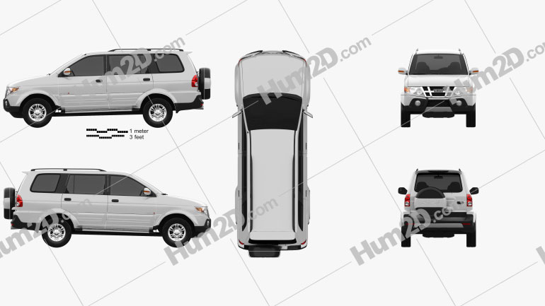Isuzu Crosswind 2015 Clipart and Blueprint - Download Vehicles Clip Art ...