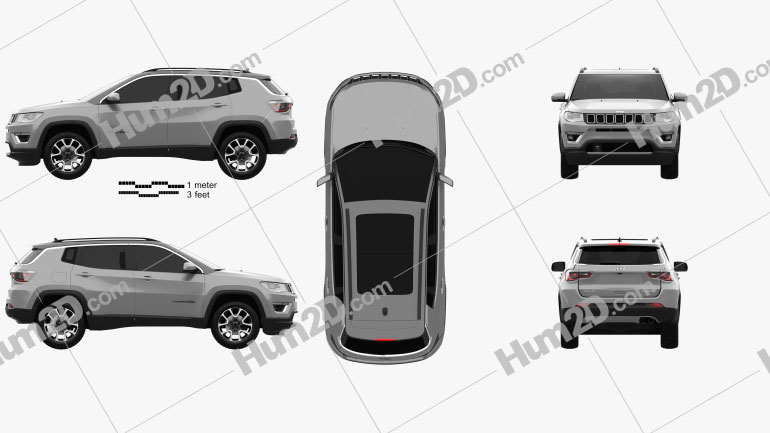 Jeep Compass Limited 2016 Clipart and Blueprint - Download Vehicles ...
