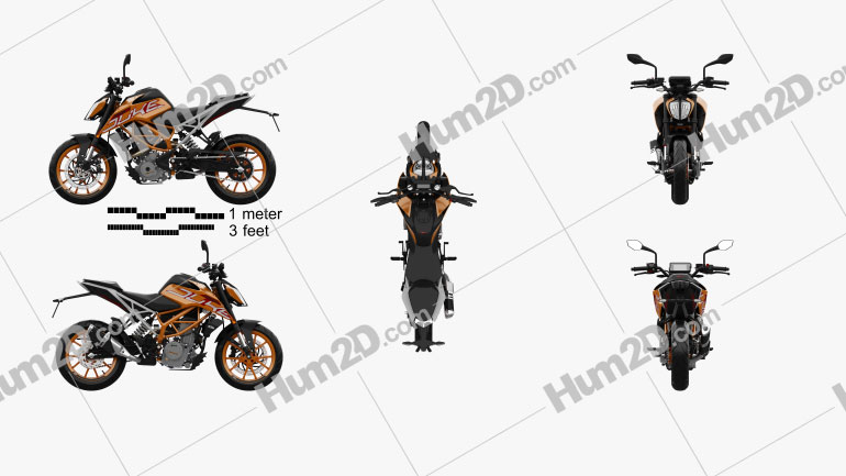 KTM 390 Duke 2020 Clipart and Blueprint - Download Vehicles Clip Art ...