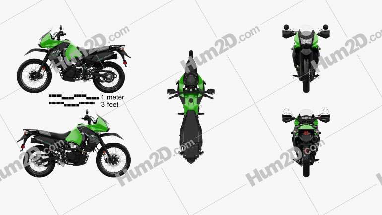 Kawasaki KLR650 2015 Clipart and Blueprint - Download Vehicles Clip Art ...
