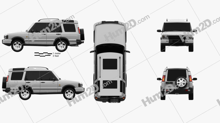 Land Rover Discovery 2003 Clipart and Blueprint - Download Vehicles ...