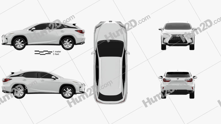 Lexus RX 350 2016 Clipart and Blueprint - Download Vehicles Clip Art ...
