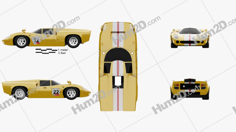 Lola T70 1967 Clipart and Blueprint - Download Vehicles Clip Art Images ...