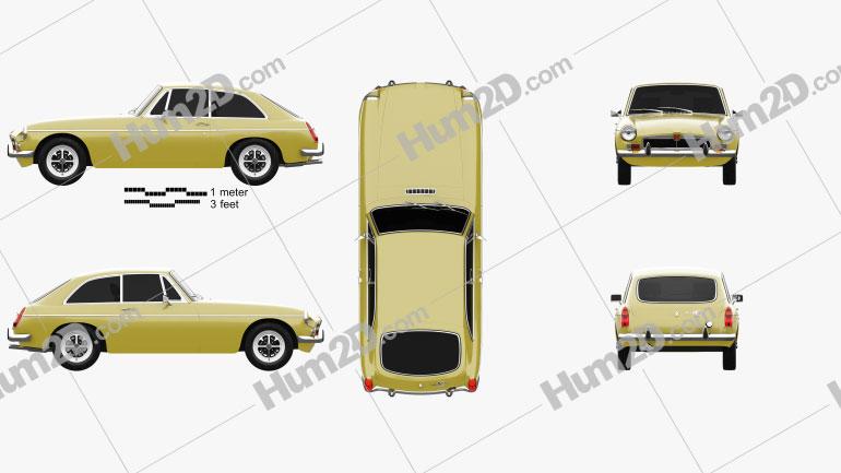 MG MGB GT V8 1973 Clipart and Blueprint - Download Vehicles Clip Art ...
