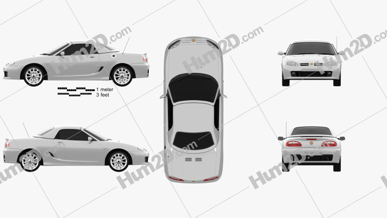 MG TF 2002 Clipart and Blueprint - Download Vehicles Clip Art Images in ...
