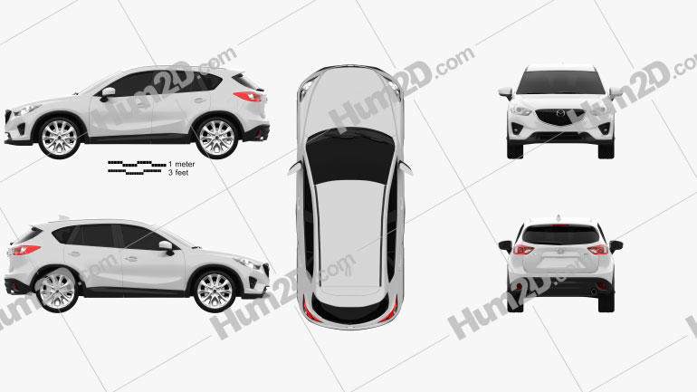 Mazda CX-5 2012 Clipart and Blueprint - Download Vehicles Clip Art ...