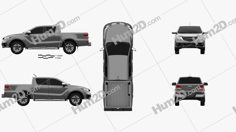 Mazda BT-50 Double Cab 2018 Clipart - Download Vehicles Clipart Images ...