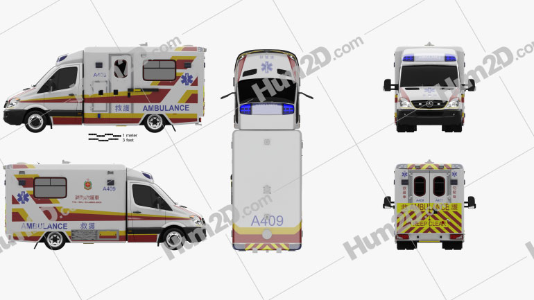 Paramedic truck Clipart and Blueprints for Download