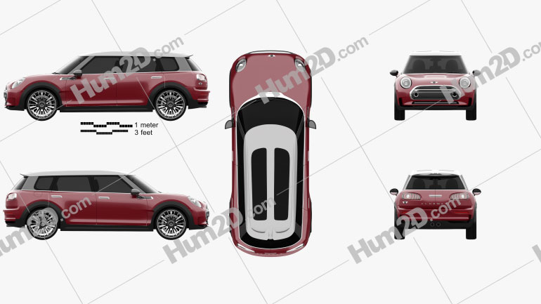 Mini Clubman Concept 2015 Clipart and Blueprint - Download Vehicles ...