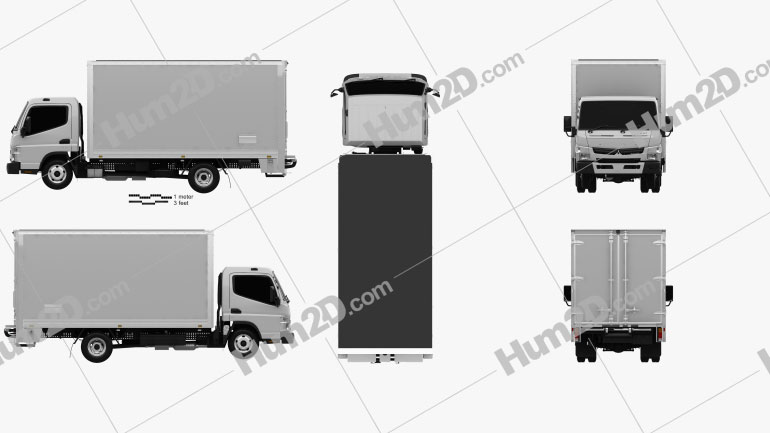 Mitsubishi Fuso Canter 515 Wide Single Cab Pantech Truck 2016 Clipart ...