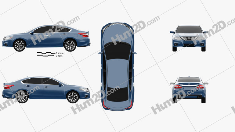 Nissan Altima Clipart and Blueprints for Download