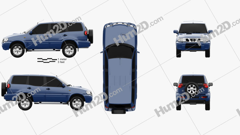 Nissan Terrano II 5-door 2006 Clipart and Blueprint - Download Vehicles ...