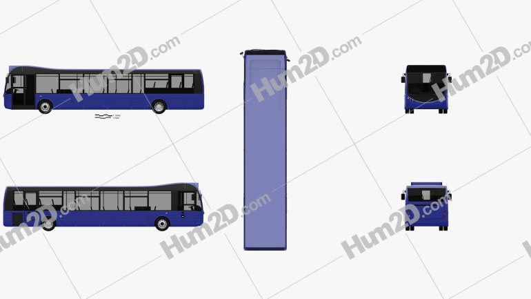 Optare Bus ClipArt Images and Blueprints for Download in PNG, PSD