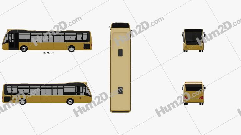 Optare Versa Bus 2011 Clipart and Blueprint - Download Vehicles Clip ...