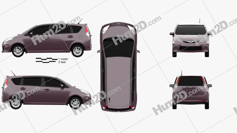 Perodua Alza 2009 Clipart and Blueprint - Download Vehicles Clip Art ...