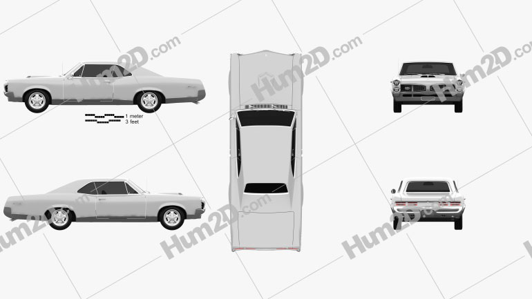 Pontiac GTO 1967 Clipart and Blueprint - Download Vehicles Clip Art ...