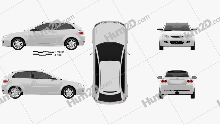 Proton Hatchback ClipArt Images and Blueprints for Download in PNG, PSD