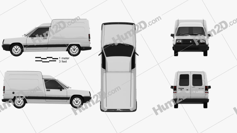 Renault Express 1985 Clipart and Blueprint - Download Vehicles Clip Art ...