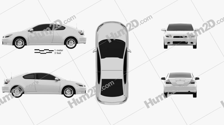 Scion ClipArt Images and Blueprints for Download in PNG, PSD | Hum2D